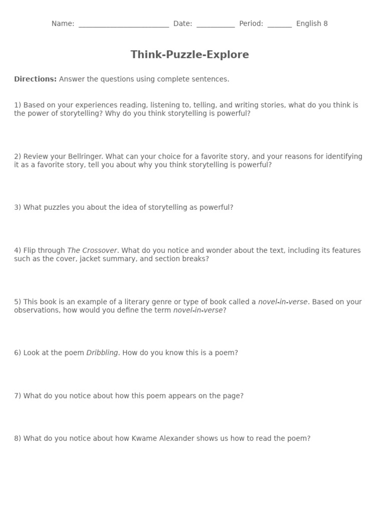 Think Puzzle Explore | PDF