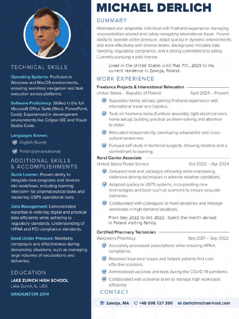 Michael Derlich CV | PDF