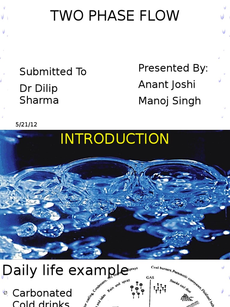 Two Phase Flow Presentation | PDF | Drop (Liquid) | Gases