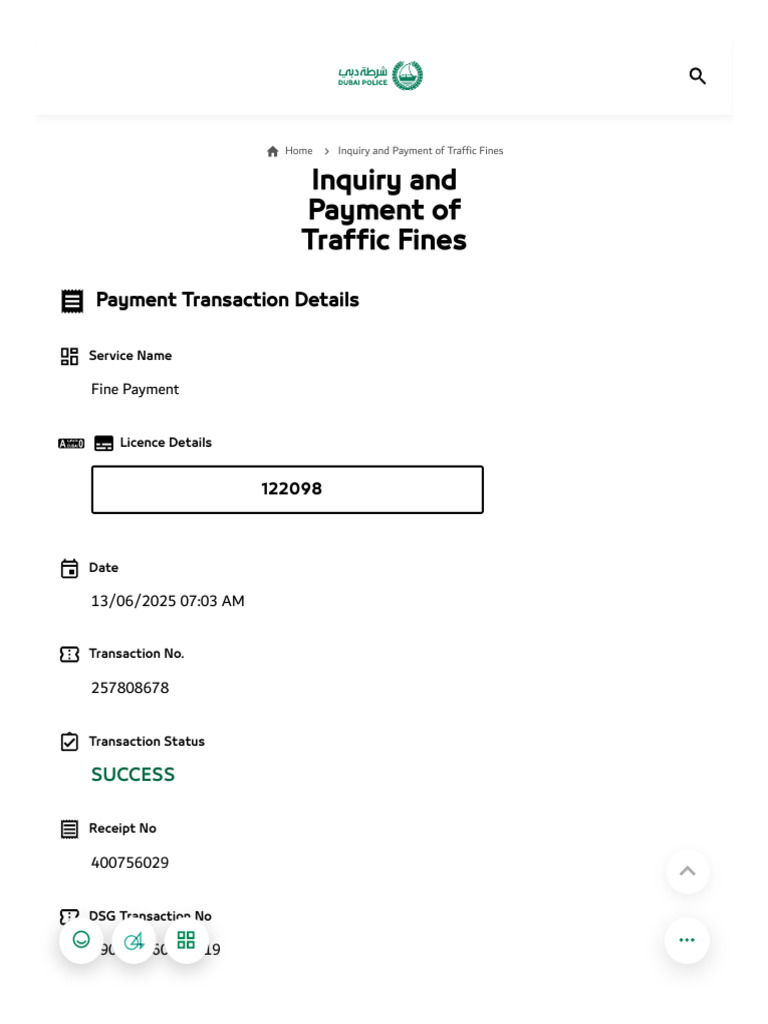 Traffic Ticket Payment Confirmation | PDF