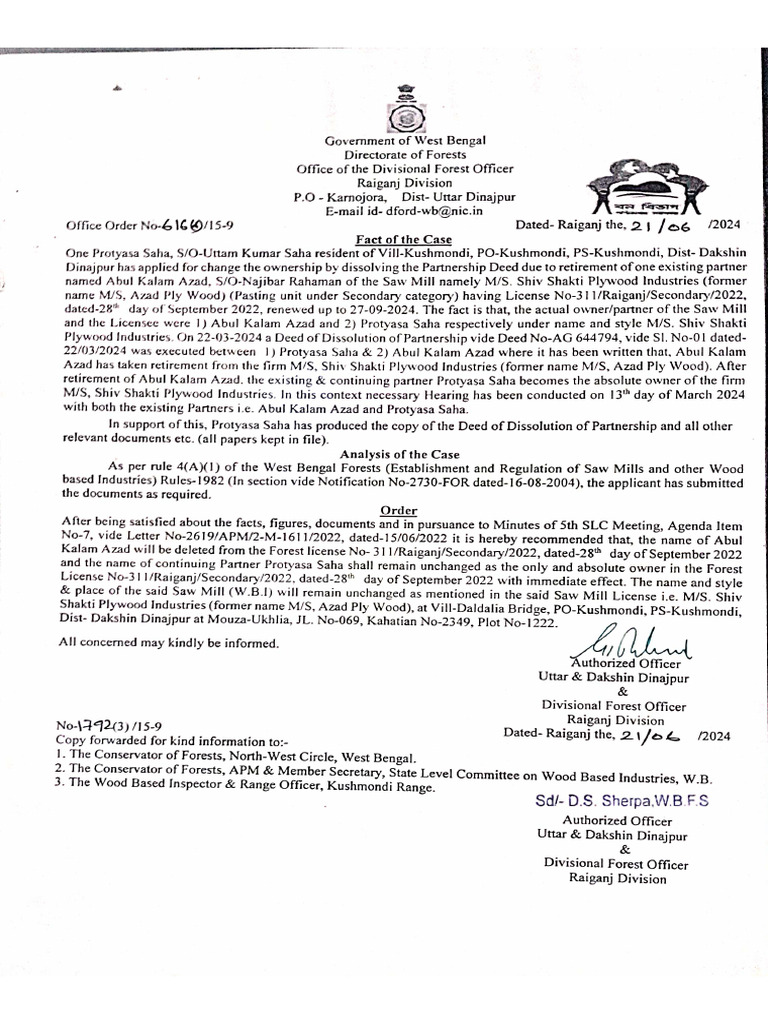 Forest License | PDF