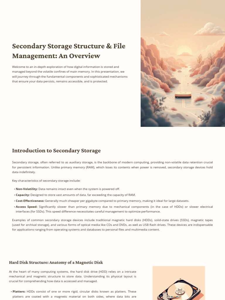 Secondary Storage Structure | PDF | Hard Disk Drive | Computer Data Storage