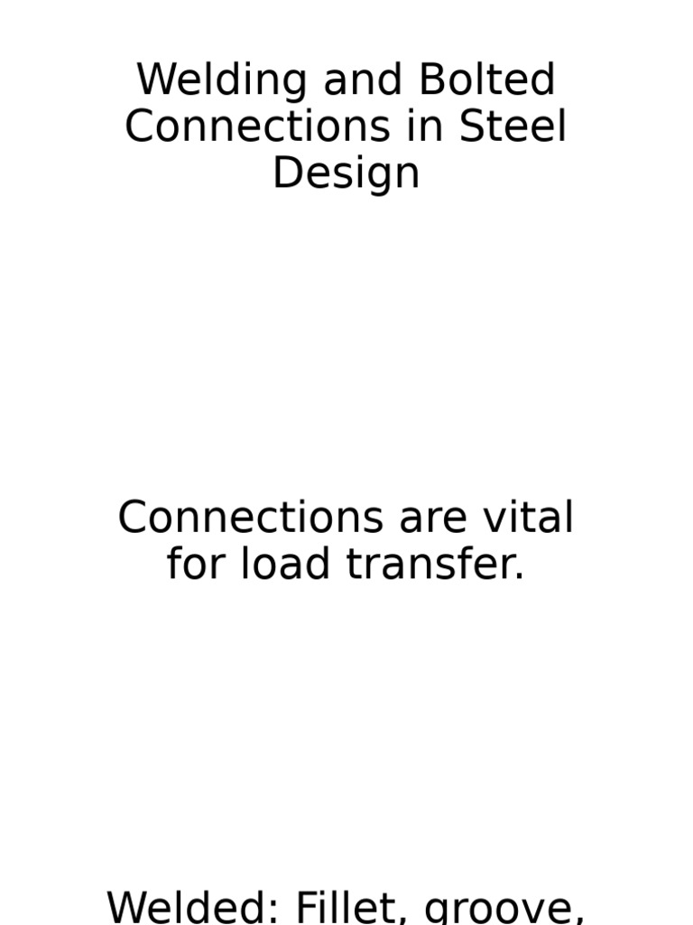 Welding and Bolted Connections | PDF