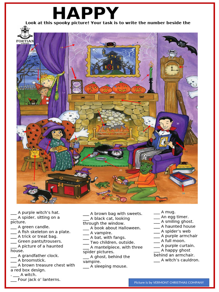 Halloween Picture Description Exercises 119144 | PDF | Supernatural Legends