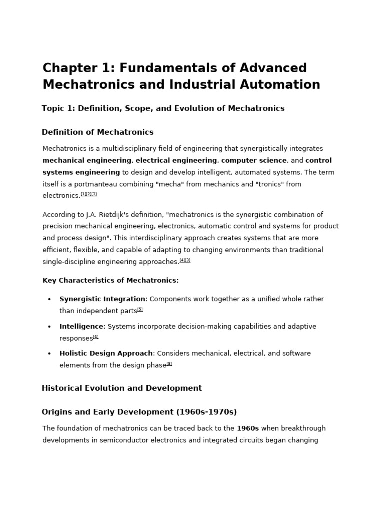Chapter 1 - Fundamentals of Advanced Mechatronics A | PDF ...