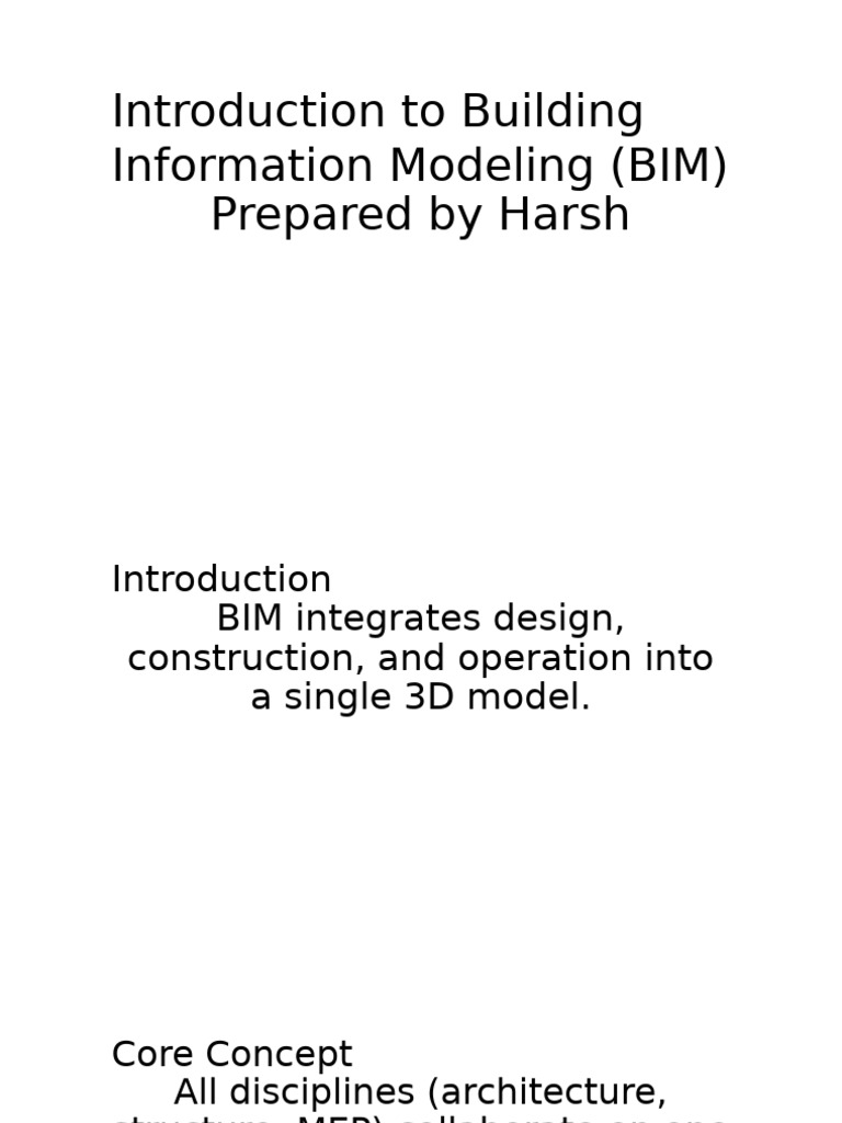 Introduction To Building Information Modeling | PDF