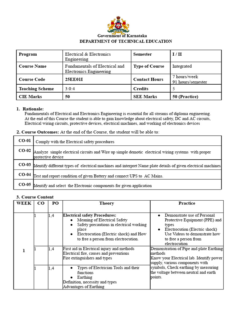 24 C 25 Draft EE 1 6 Sem Electrical and Electronics Engg | PDF ...