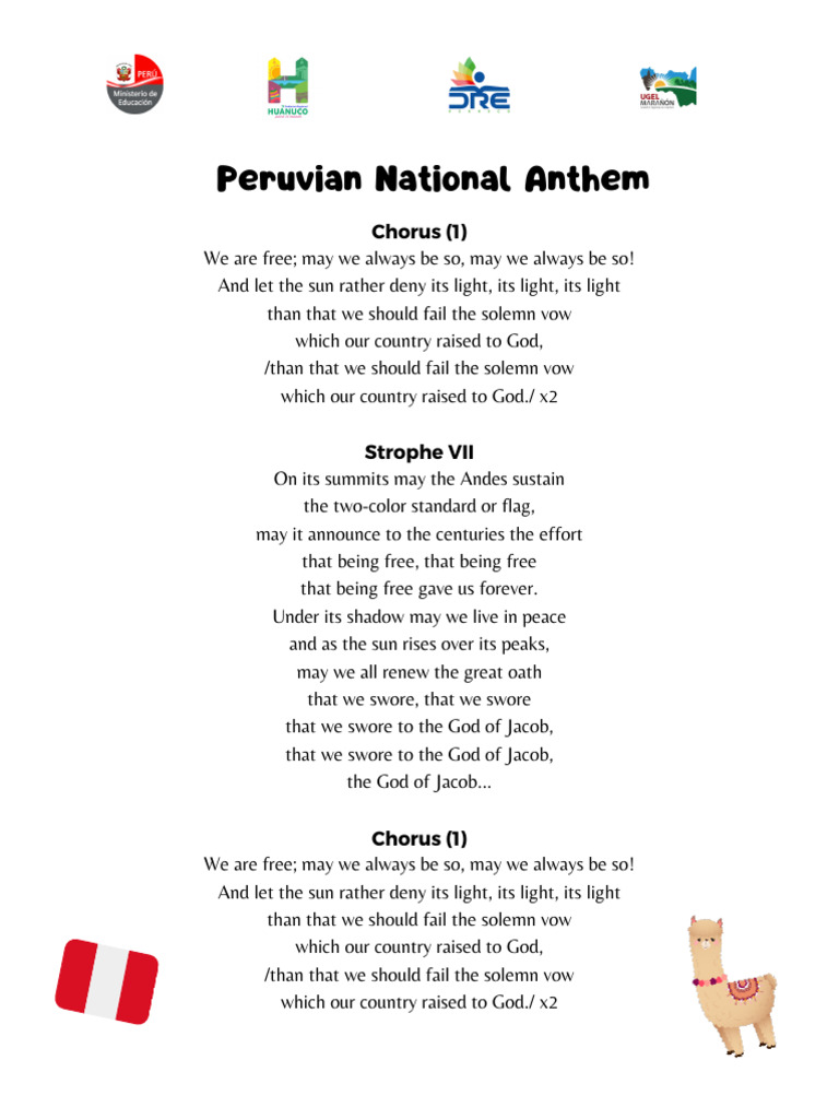 Peruvian National Anthem | PDF