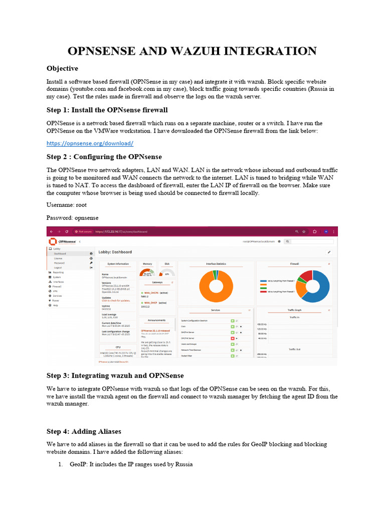 Integrating OPNsense with Wazuh for GeoIP Blocking | PDF | Firewall ...