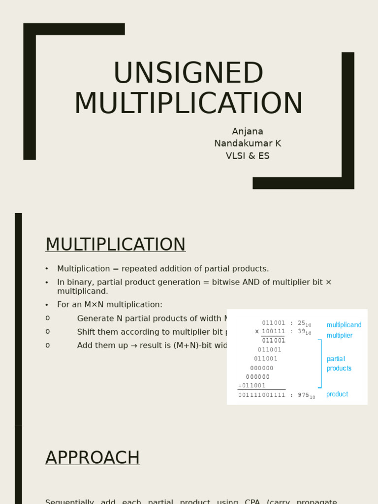 Unsigned Multipication | PDF