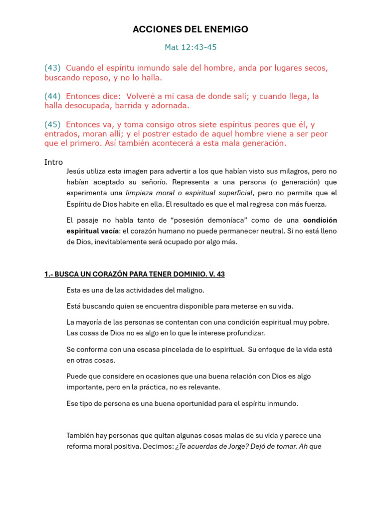 Advertencia sobre el vacío espiritual | PDF | Cristo (título) | Jesús