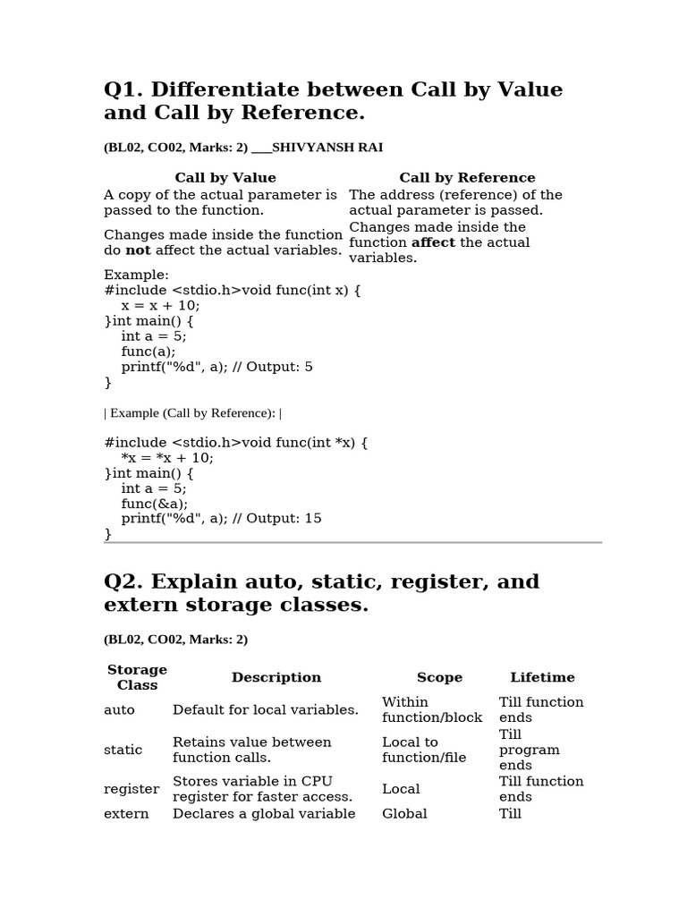 Shivyansh Rai | PDF | Pointer (Computer Programming) | Parameter (Computer Programming)
