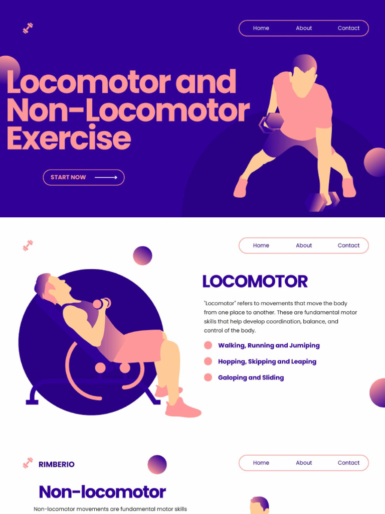 Locomotor and Non Locomotor Movement and Exercise Compressed | PDF