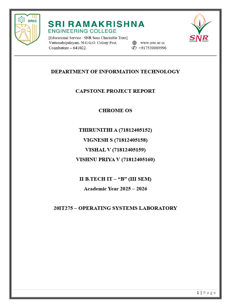 OS Capstone Project | PDF | Operating System | Booting