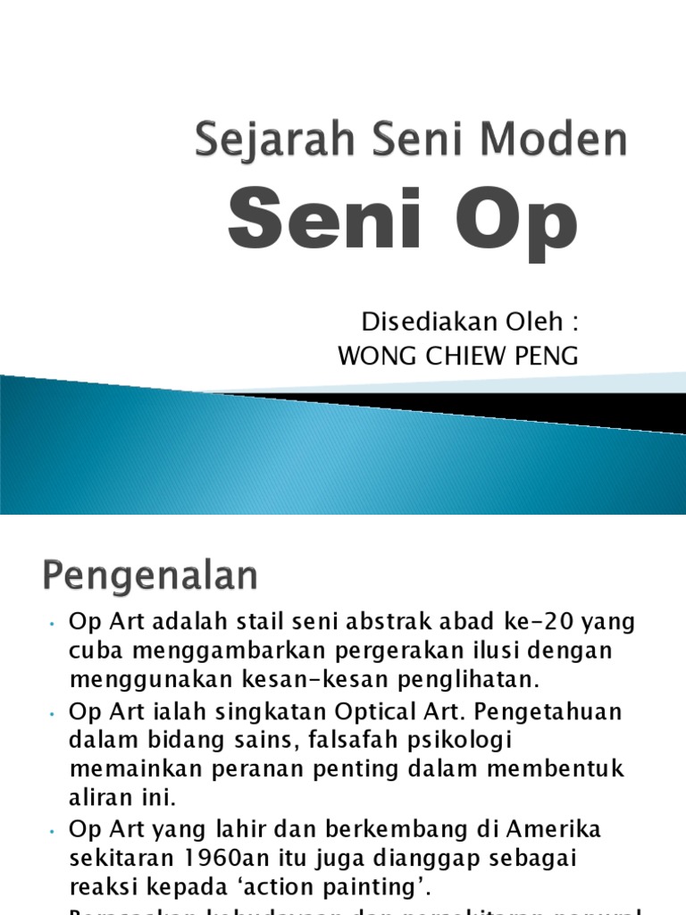 Seni Op (Wong Chiew Peng) | PDF