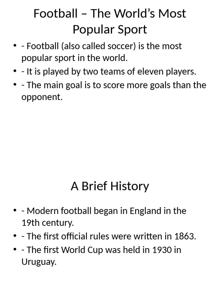 Football Presentation | PDF