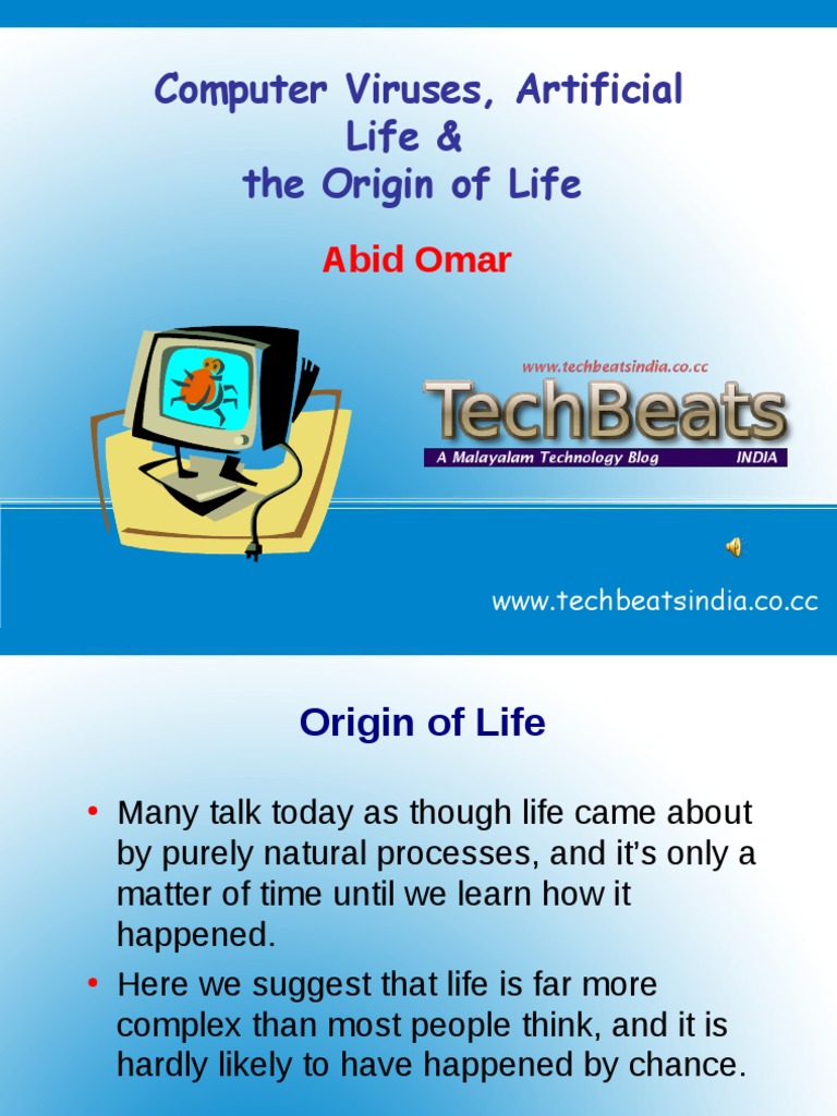 Computer Viruses, Artificial Life & The Origin of Life: Abid Omar | PDF ...