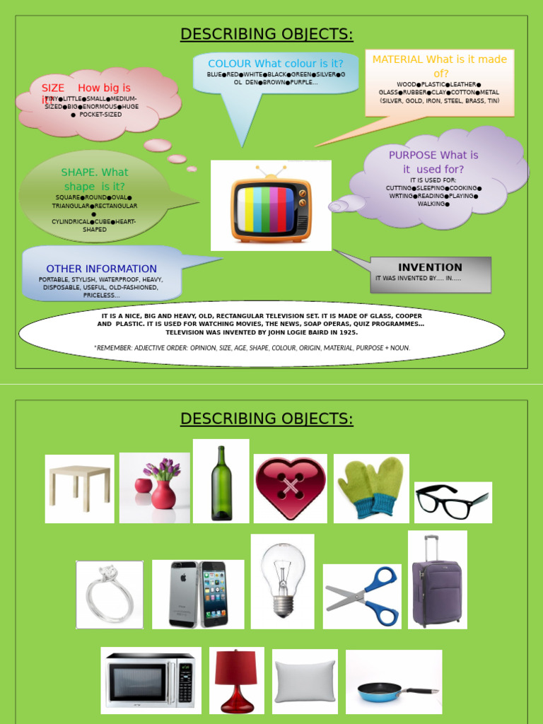 Describing-Objects 40370to Ppttoppt | PDF | Materials