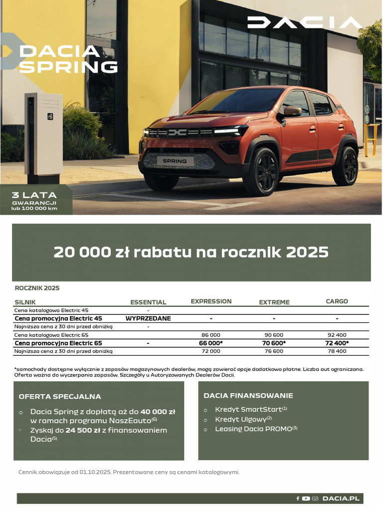Dacia Spring Preisliste Pdf