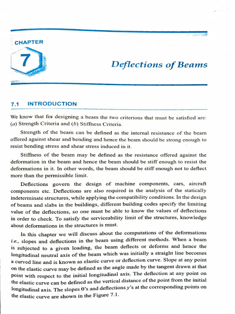 Deflection of Beams (Strength of Materials) | PDF