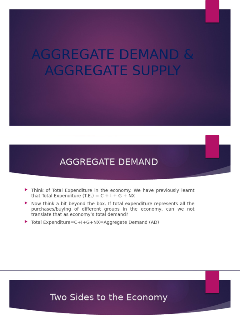 Aggregate Demand & Aggregate Supply | PDF | Long Run And Short Run ...