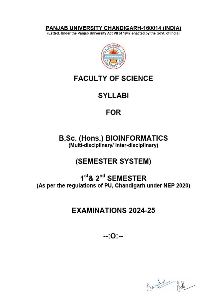 B.Sc. Bioinformatics Syllabus 2024-25 | PDF | Sequence Alignment | Enzyme