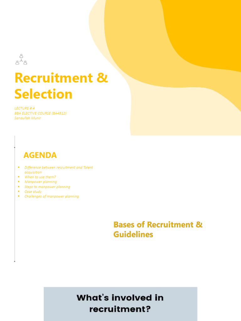 Bases of Recruitment & Guidelines Session 4 | PDF
