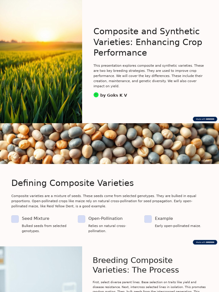 Composite vs. Synthetic Varieties Explained | PDF | Plant Breeding ...