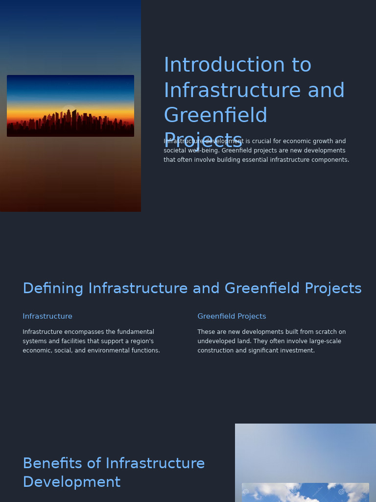 Introduction To Infrastructure and Greenfield Projects | PDF ...