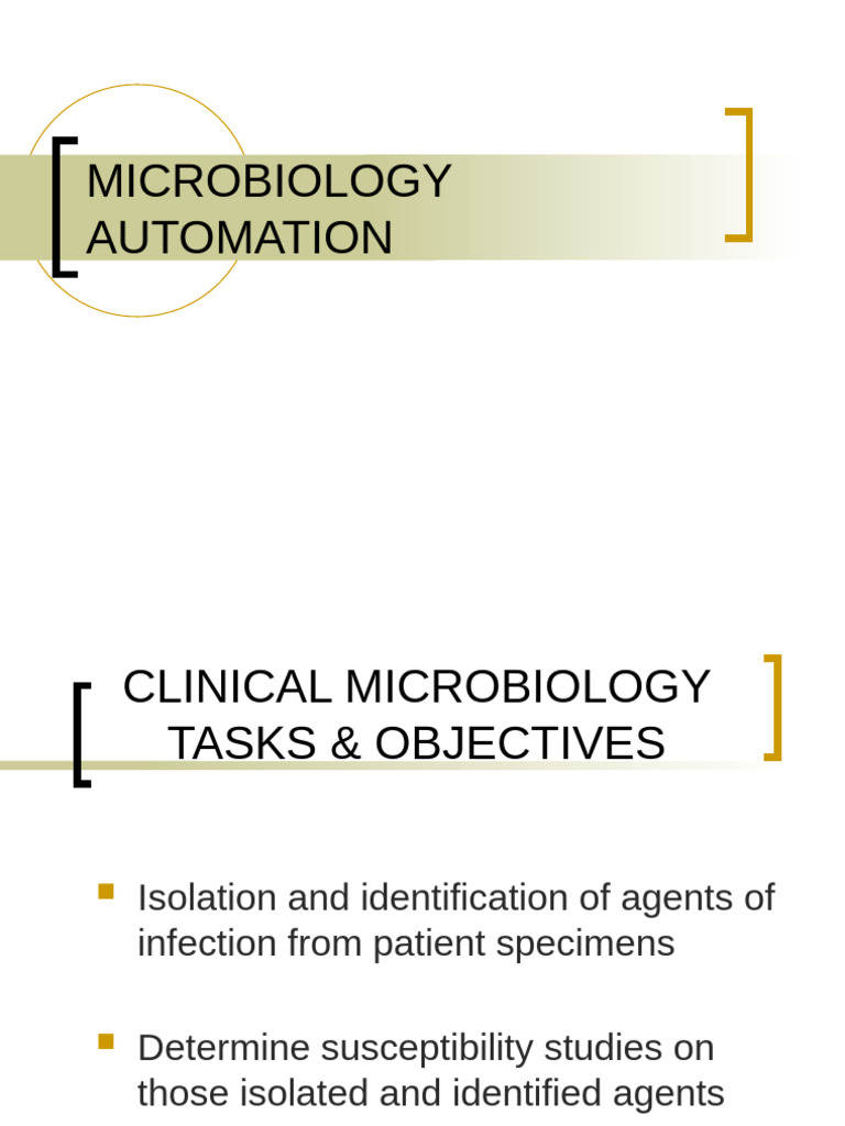 Advances in Clinical Microbiology Automation | PDF | Biotechnology ...
