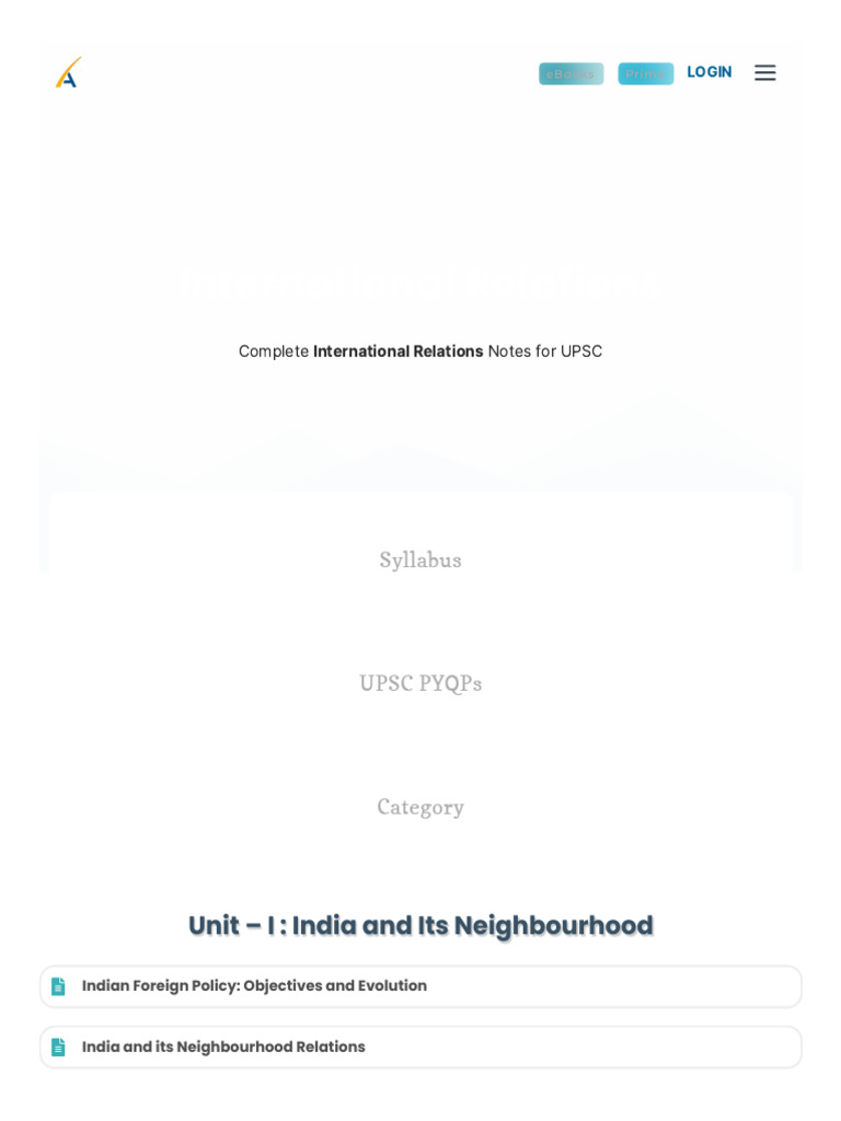 International Relations (IR) - UPSC Notes | PDF | United Nations ...