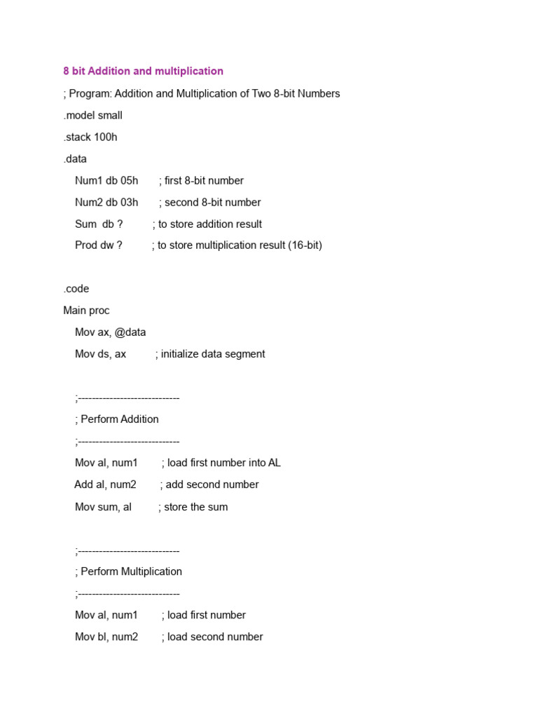coa practical exam | PDF | Subtraction | Computer Data