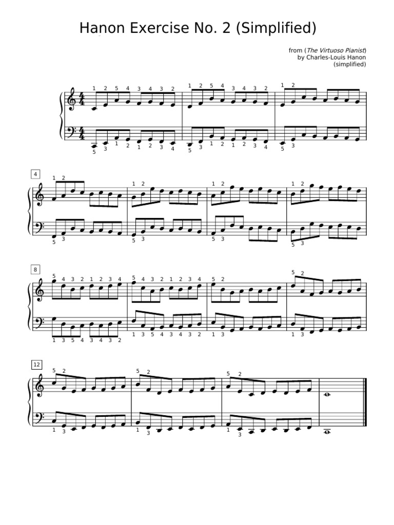 Hanon's No.2 | PDF | Piano