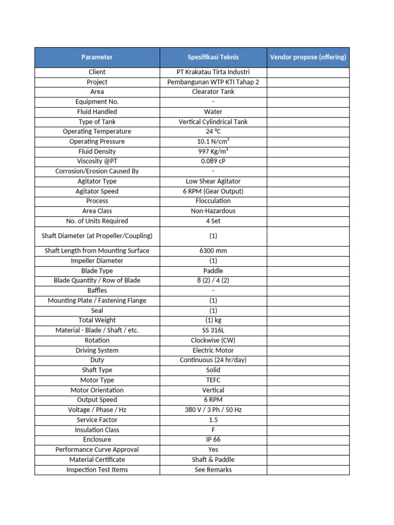 AGITATOR Datasheet Template Vendor | PDF | Propeller | Mechanical ...