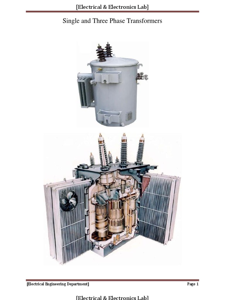 Single and Three Phase Transformers Overview | PDF | Transformer | Inductor