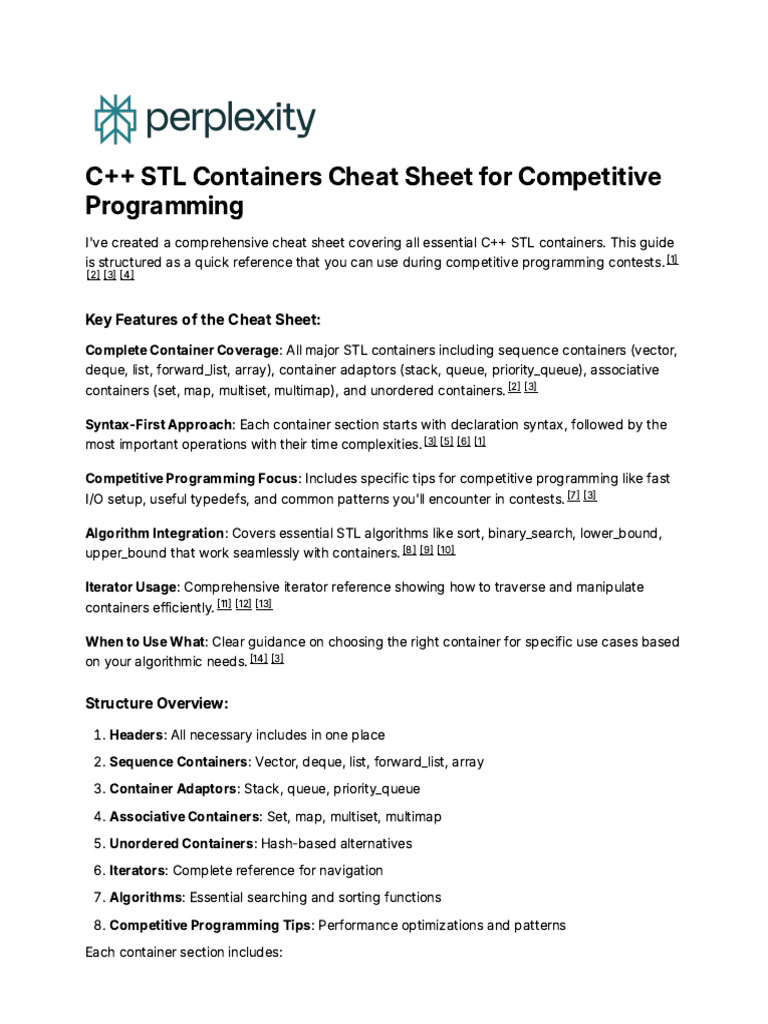 C++ STL Containers | PDF | Applied Mathematics | C++