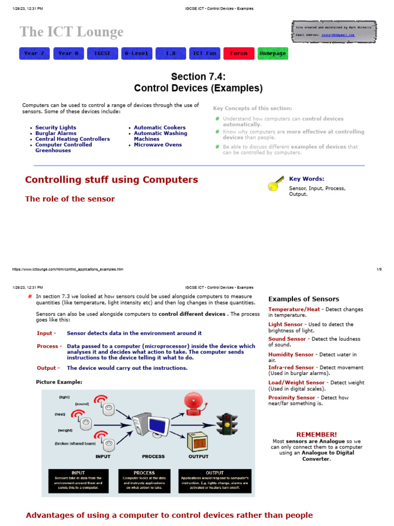 Computer-Controlled Devices Overview | PDF | Sensor | Infrared
