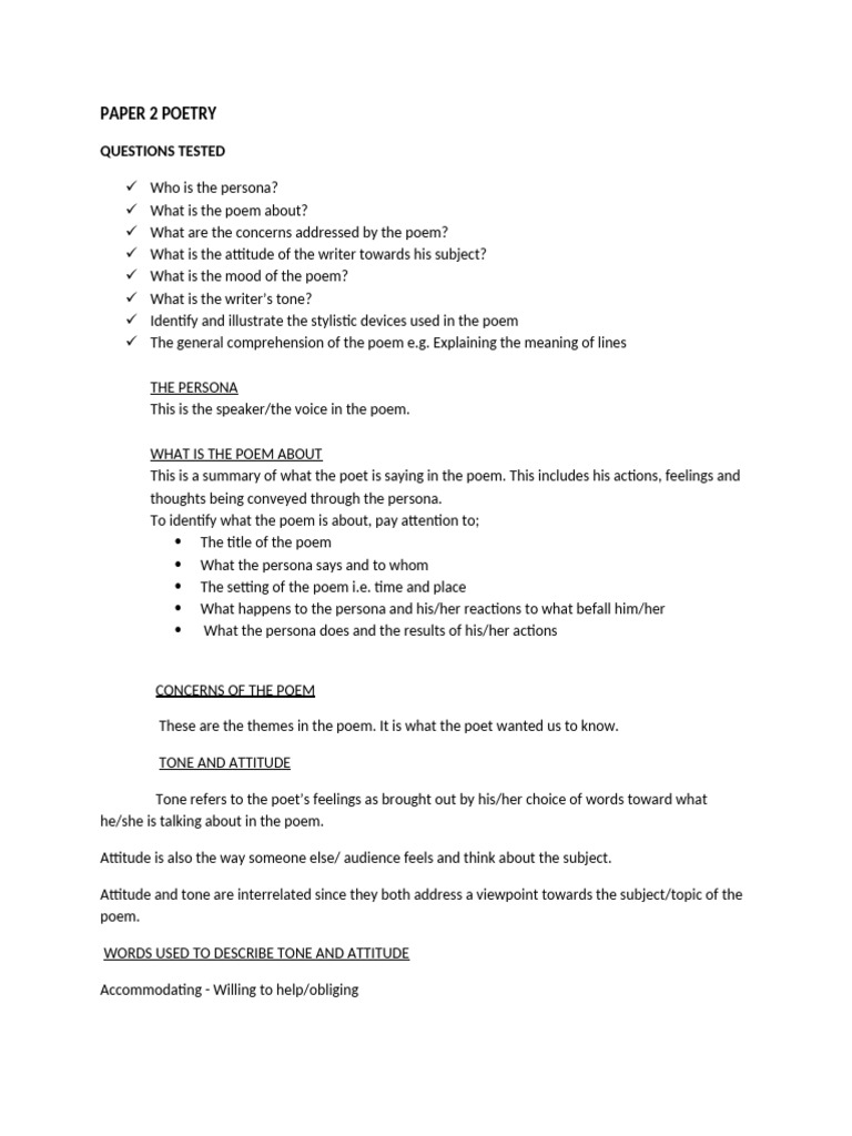 Atieno Yo Poem Analysis Guide | PDF | Poetry | Literary Theory