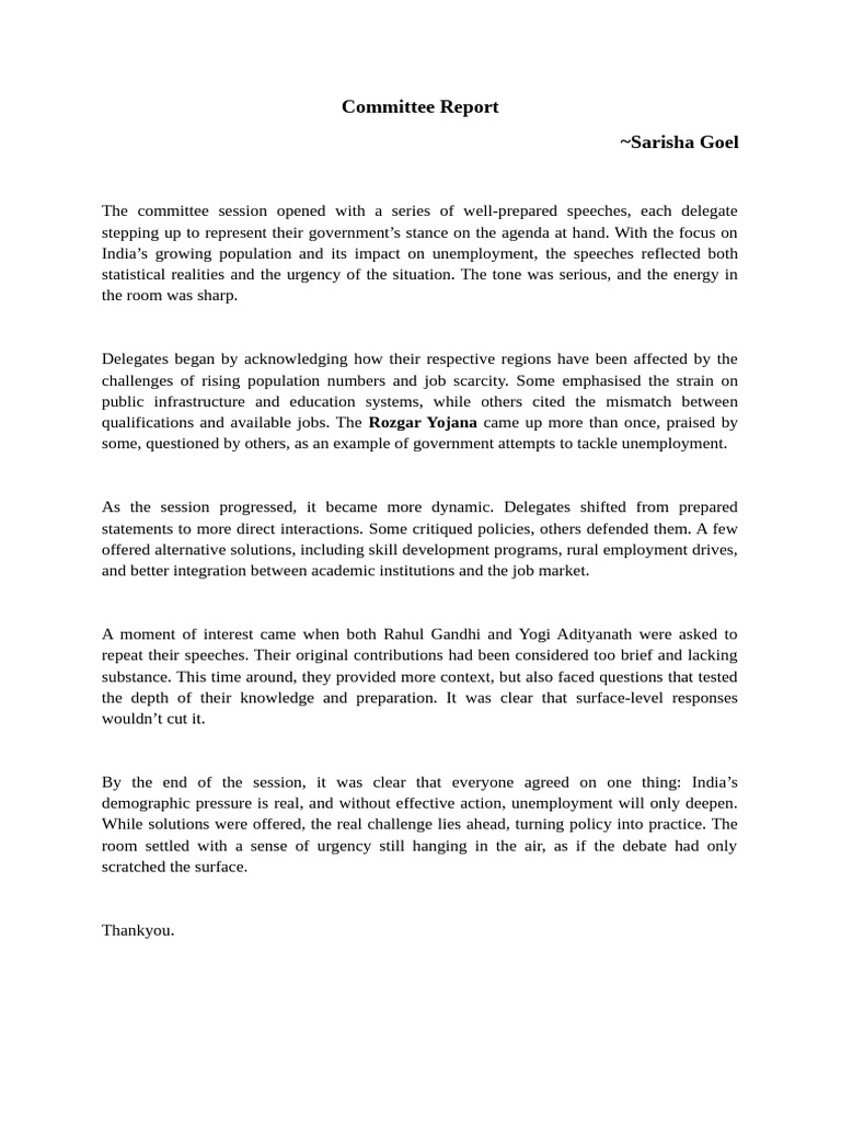 Committee Report, AIPPM, Sarisha | PDF