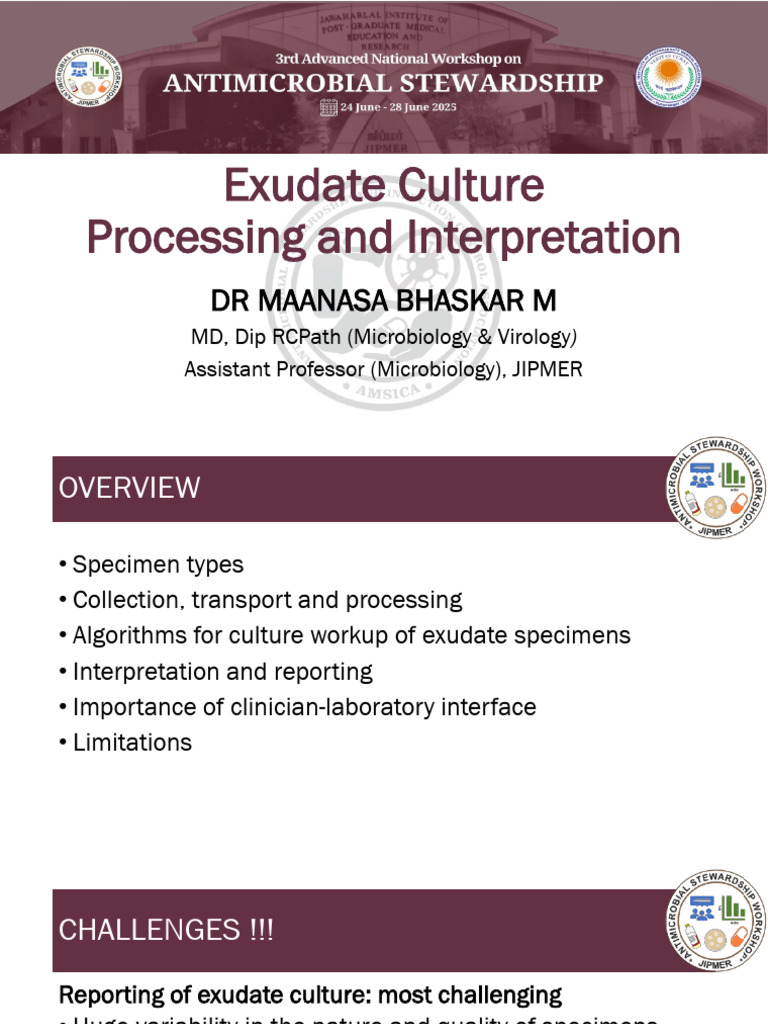 Exudate Culture AMSWS2025 (Maanasa) | PDF | Wound | Staphylococcus