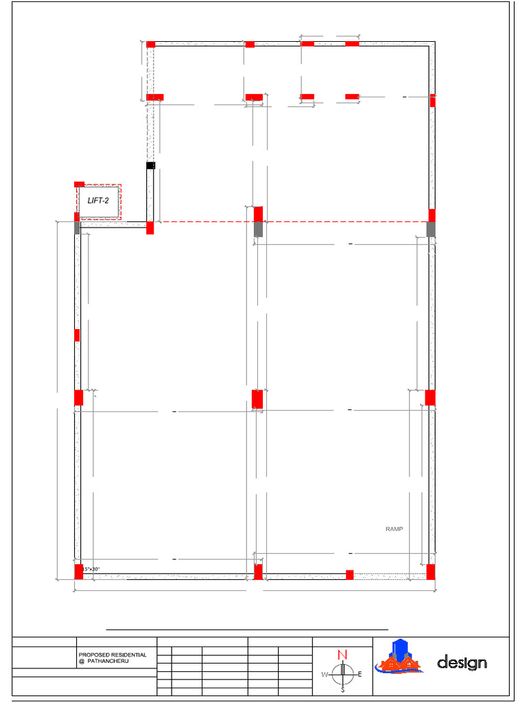 Columns Centre Line Plan | PDF | Architectural Design | Architecture