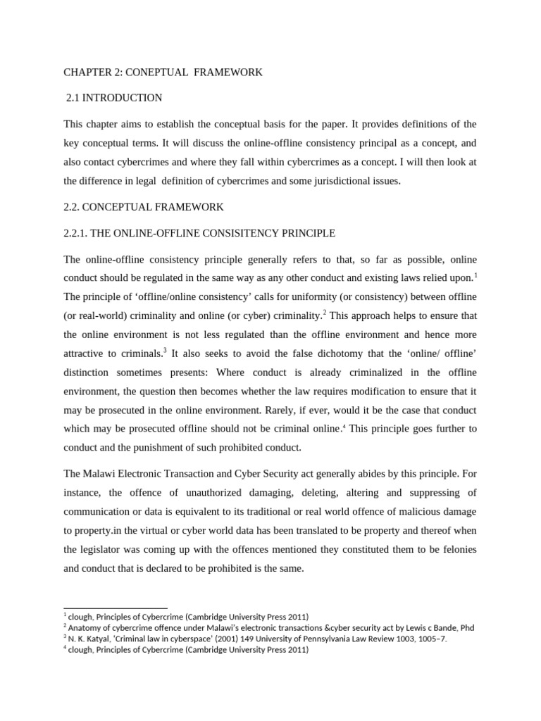 Chapter Two, Conceptual Framework Leah | PDF | Cybercrime | Crimes