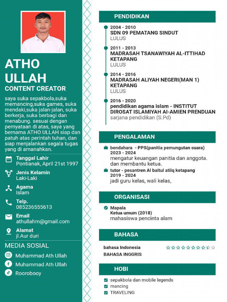 CV .Atho Ullah | PDF