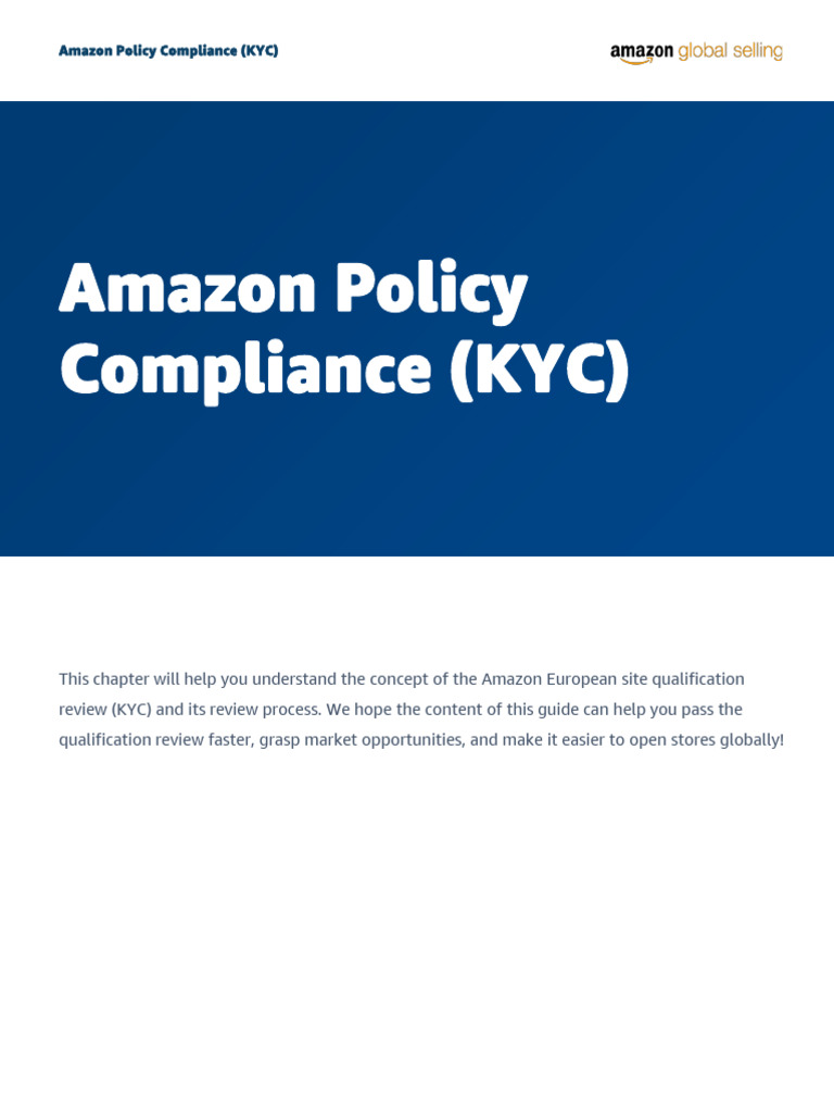 Amazon KYC Guidebook en | PDF | Identity Document | Proofreading