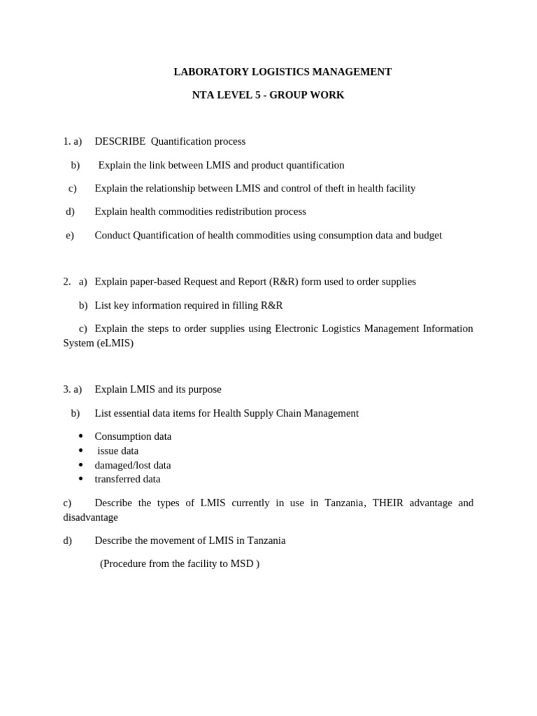 Laboratory Logistics Management | PDF