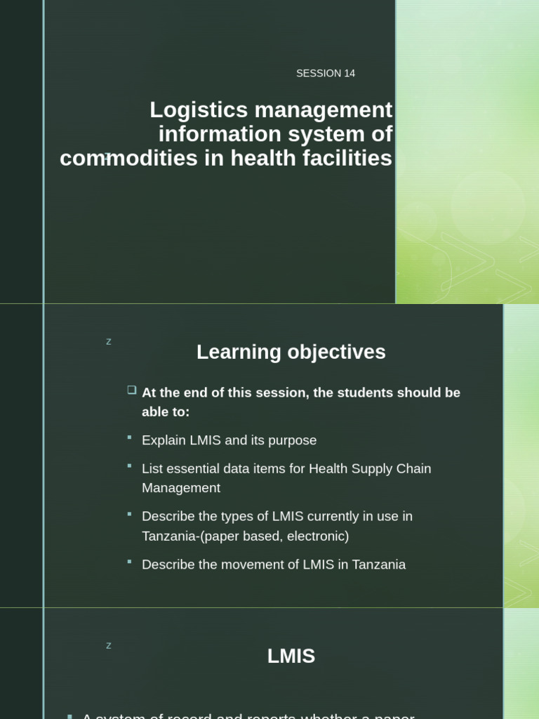 13.Logistics Management System of Commodities in Health Facilities ...
