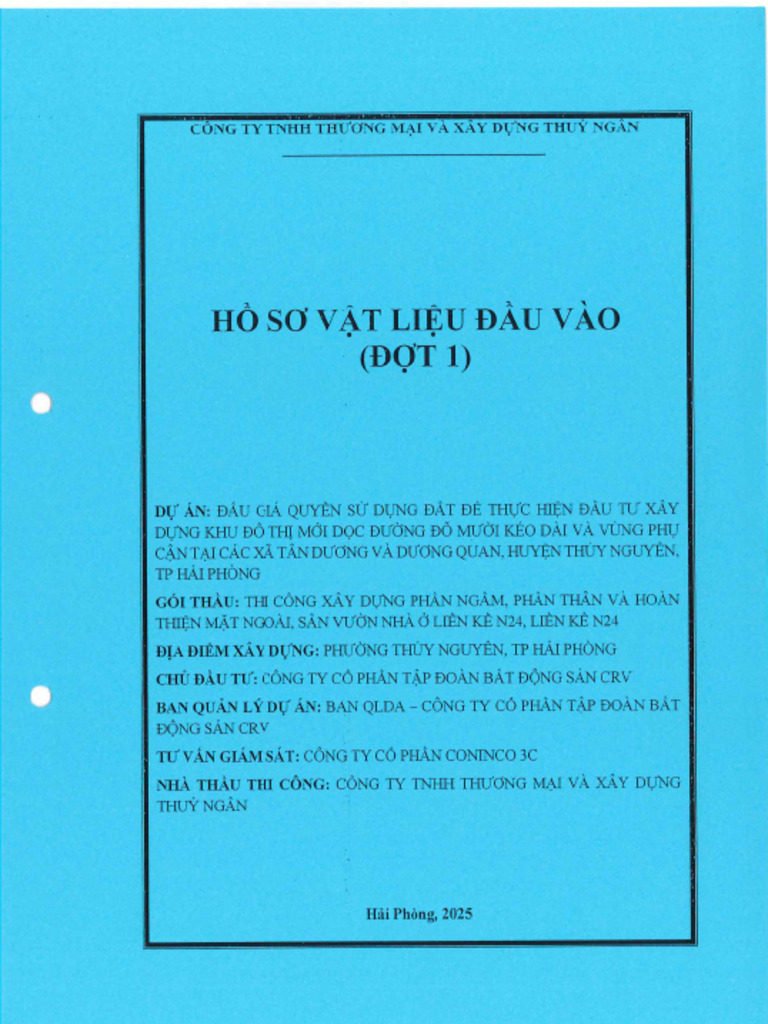 Vat Lieu Dau Vao 121 | PDF