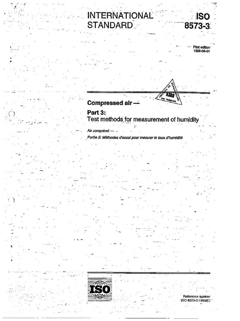 Iso 8573 - 3 2001 | PDF