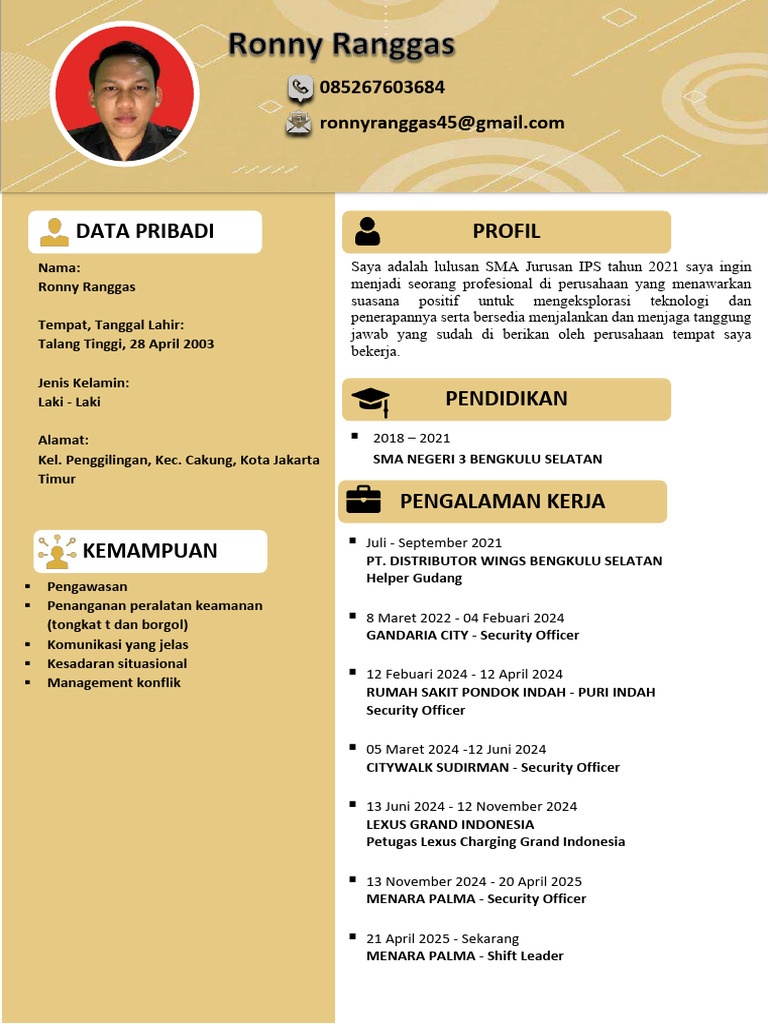 Cv.ronny Ranggas | PDF