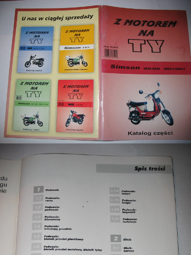SIMSON - SR50, SR50-1, - SR80, - SR80-1-katalog - Czesci (PL) | PDF